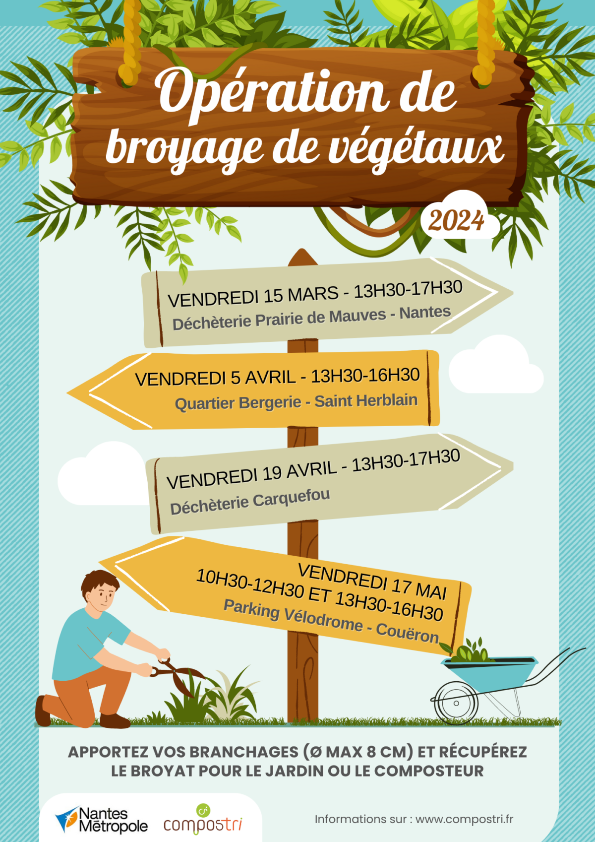 Opération de broyage de végétaux - Printemps 2024 - Compostage partagé ...